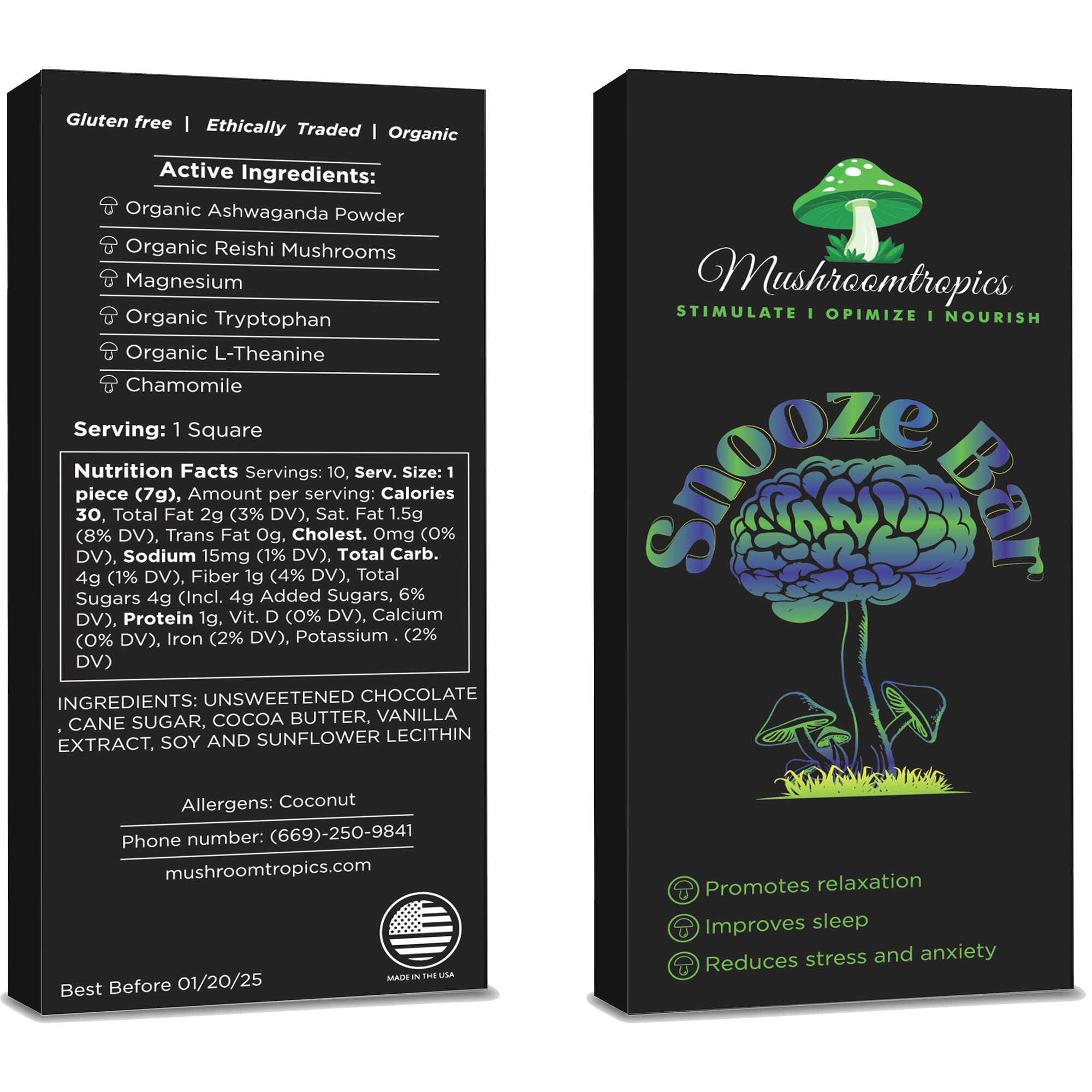 Adaptogenic Mushroom Coffee, Matcha, & Chocolate Bar | Mushroomtropics